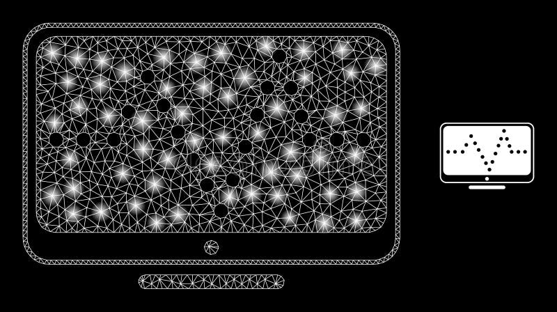 Vector Mesh Web Online Dotted Chart with Magic Carcass Flashes Stock ... Vector Mesh Web Online Dotted Chart with Magic Carcass Flashes Stock ...