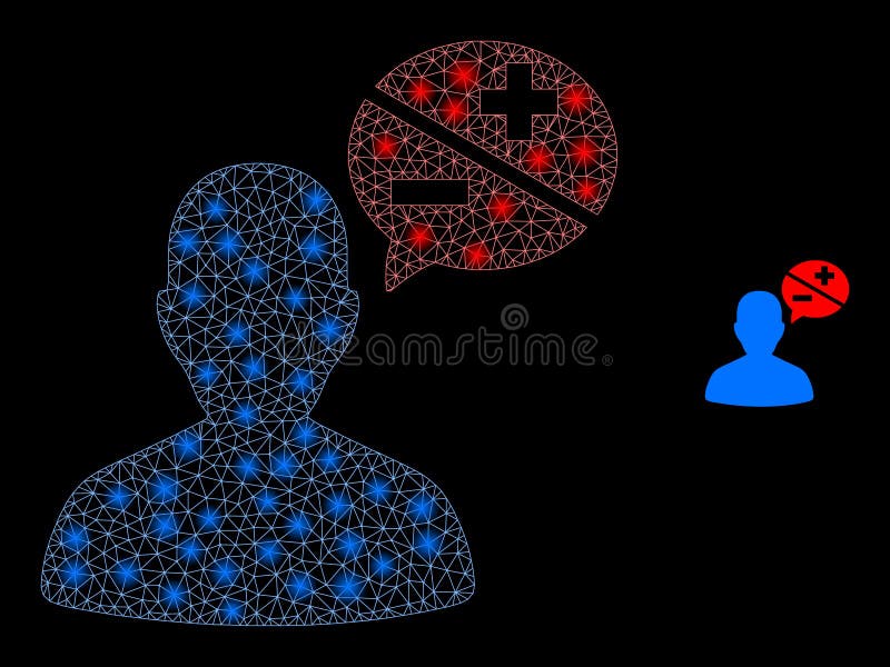 Vector Mesh Net Person Arguments with Illumitated Constellation Flares ...