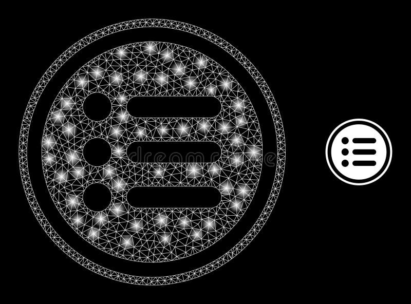 Vector Mesh Web Rounded Items with Light Constellation Spots Stock ...