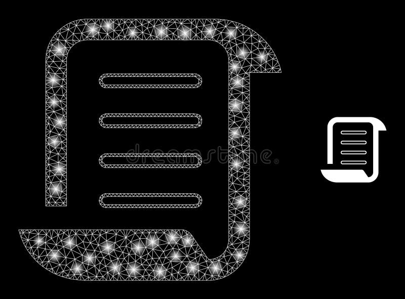 Vector Mesh Net Scroll List with Glowing Wire Frame Dots Stock Vector ...
