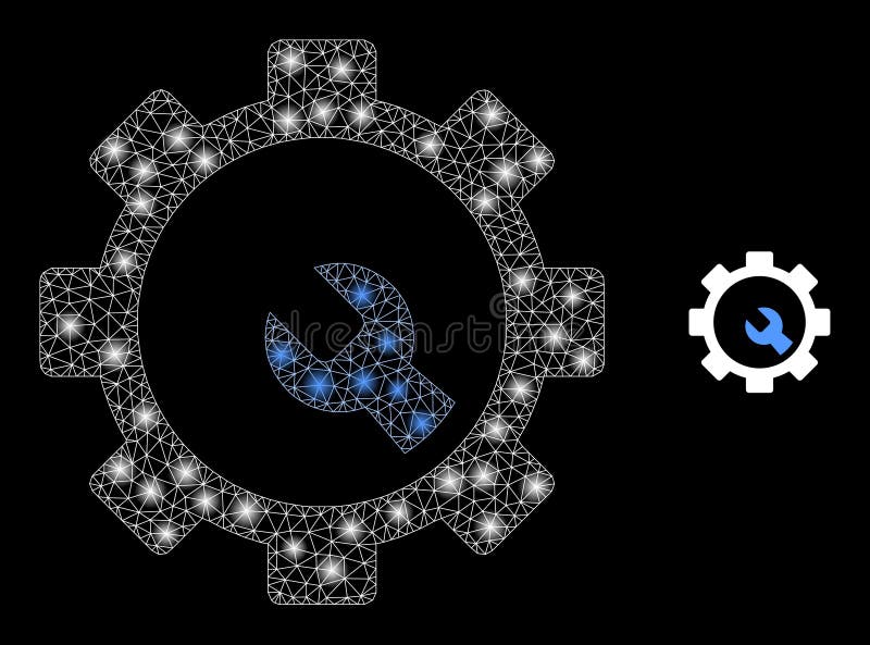 Vector Mesh Net Setup Tools with Bright Carcass Flares Stock Vector ...