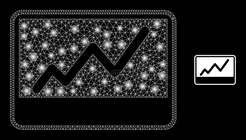 Vector Mesh Net Stocks Chart with Majestic Constellation Dots Stock ...