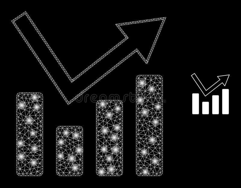 Vector Mesh Web Trend Chart with Glitter Network Dots Stock Vector ... Vector Mesh Web Trend Chart with Glitter Network Dots Stock Vector ...