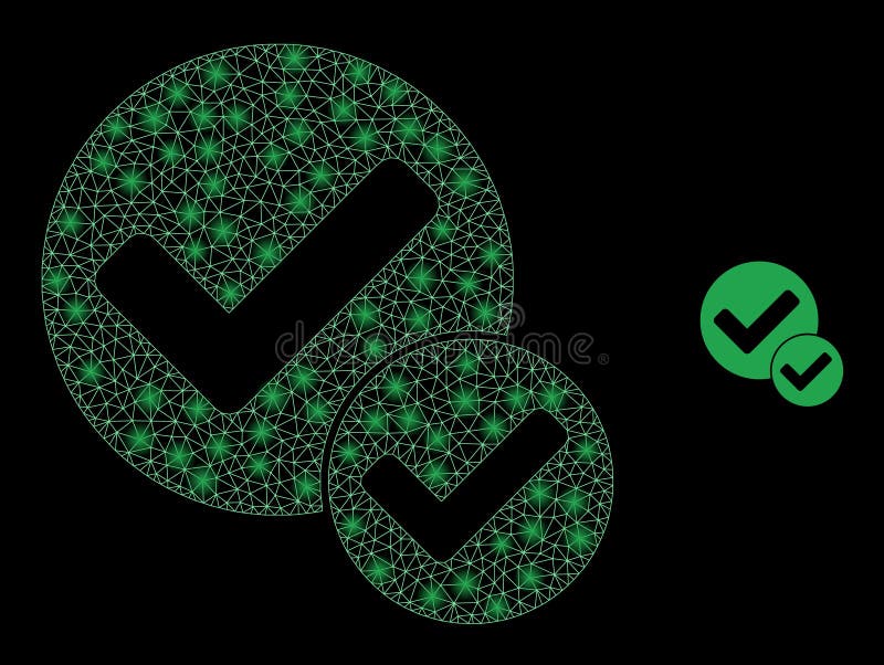Vector Mesh Web True Positive with Shiny Wire Frame Spots Stock Vector ...