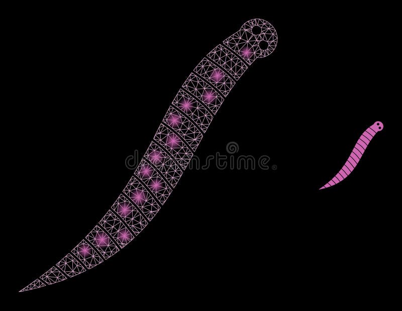 Vector Mesh Net Worm with Majestic Network Dots Stock Vector ...
