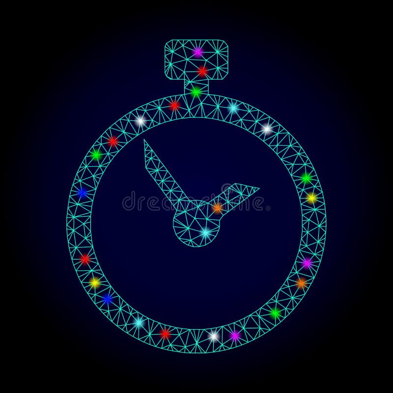 Stopwatch Time Wireframe Blue Stock Illustrations – 92 Stopwatch Time ...