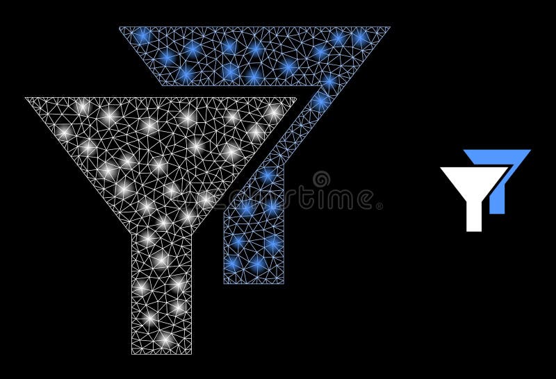Vector Mesh Web Filters with Bright Constellation Dots Stock Vector ...