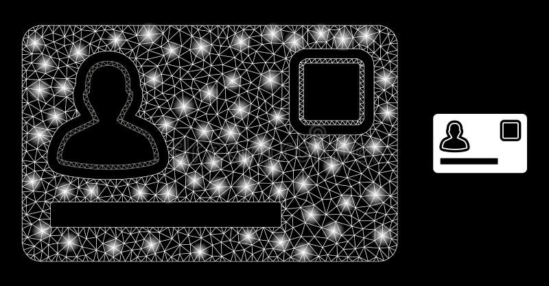 Vector Mesh Web Personal Credit Card with Magic Wire Frame Spots Stock ...