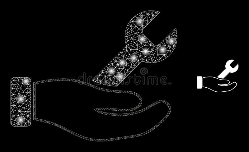 Vector Mesh Net Repair Hand with Magic Network Spots Stock Vector ...