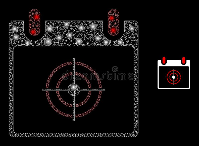 Vector Mesh Web Target Calendar Page with Majestic Wire Frame Stars ...
