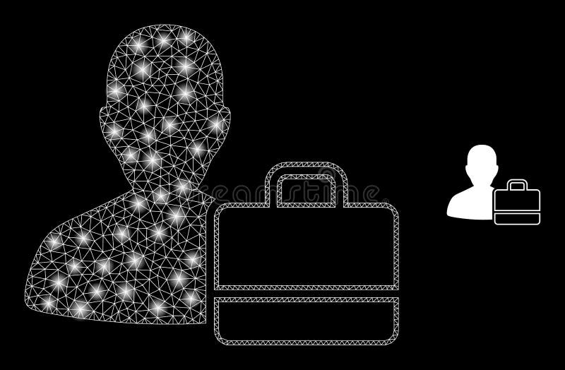 Vector Mesh Web User Case with Glitter Wire Frame Spots Stock Vector ...