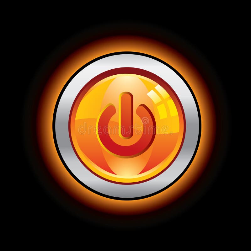 Glossy power button stock vector. Illustration of circle - 6930267
