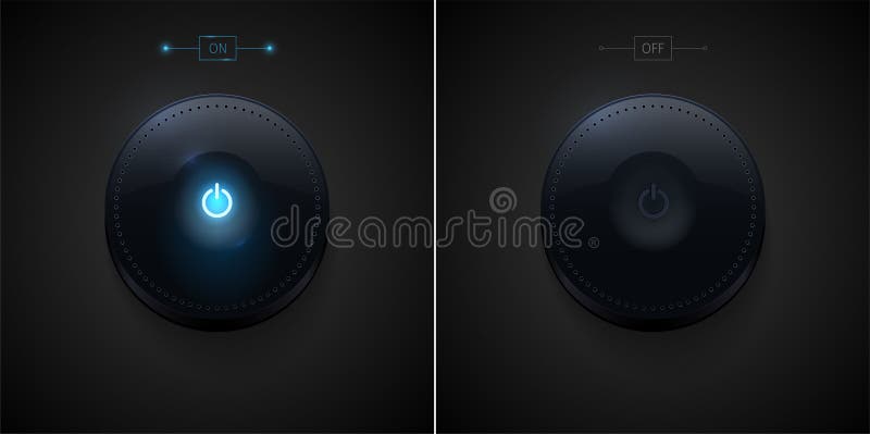 Glossy power button stock vector. Illustration of orange - 6920255