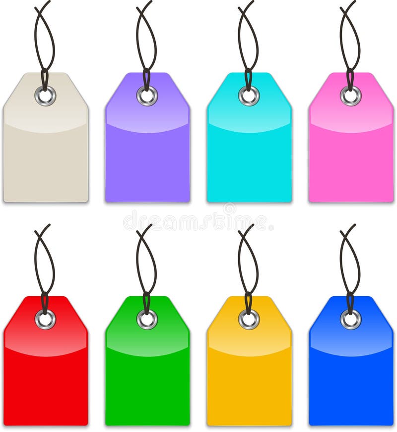 Shopping Price Tags in 4 Colors Stock Vector - Illustration of badge ...