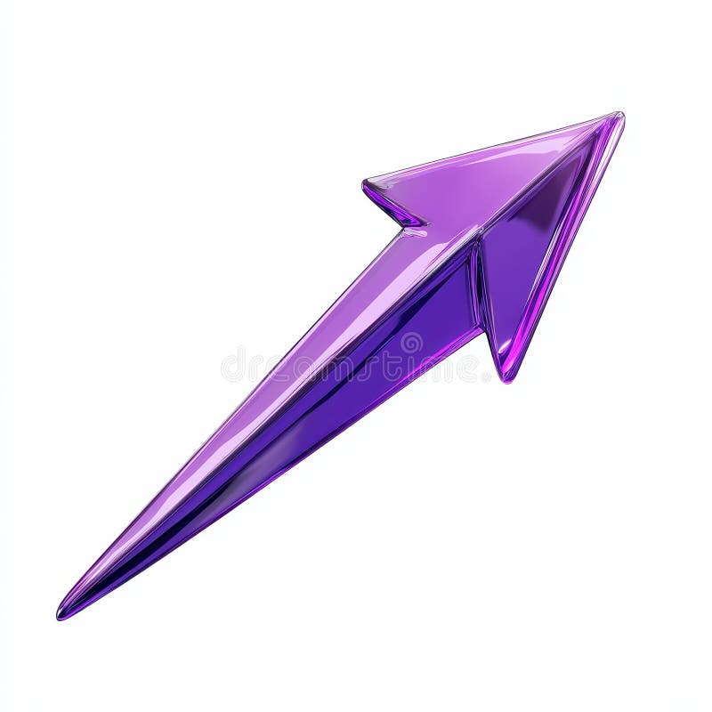 A Glossy Purple Arrow Pointing Upwards, Symbolizing Growth or Progress ...