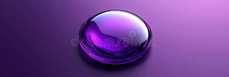 Glossy Purple Button with Smooth Surface Reflects Light Beautifully ...