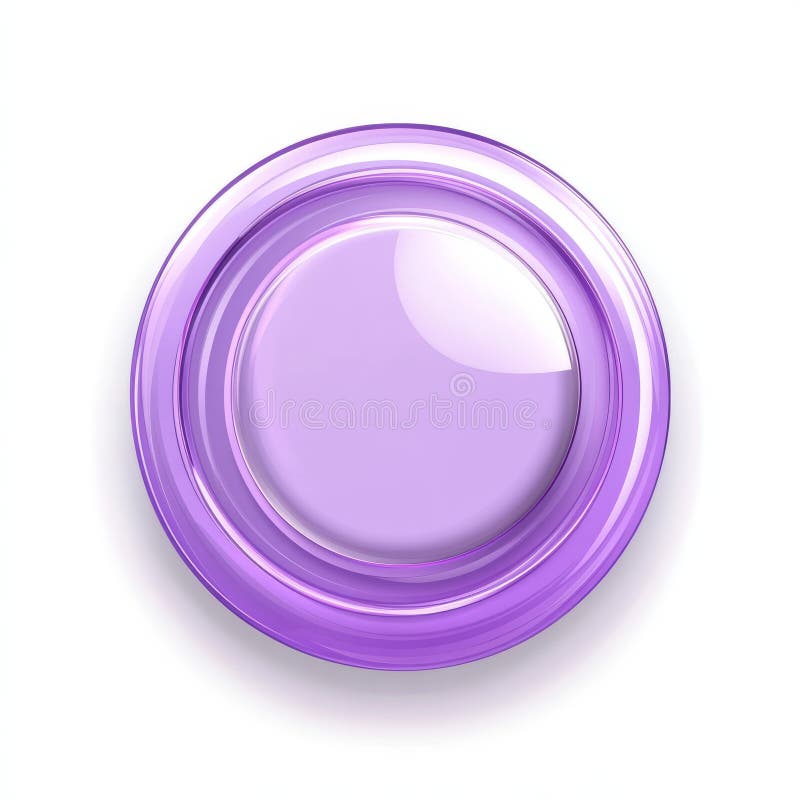 Glossy Purple Button with a White Background. Stock Illustration ...