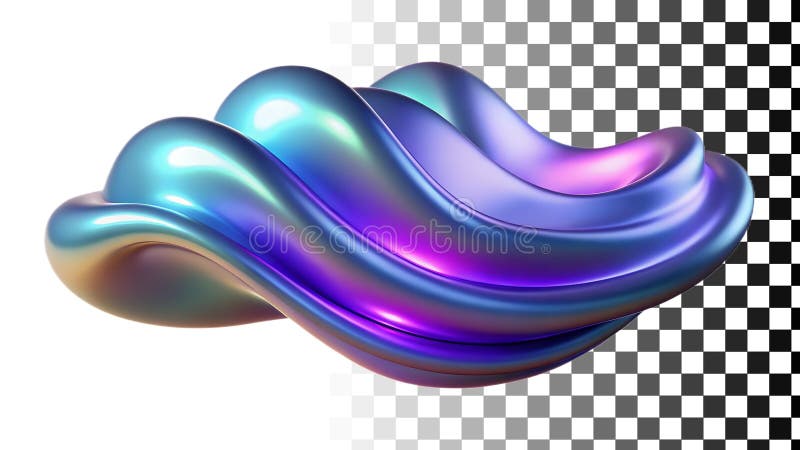 Glossy Purple Form, Abstract Shape, Smooth Surface, Modern Design Png ...