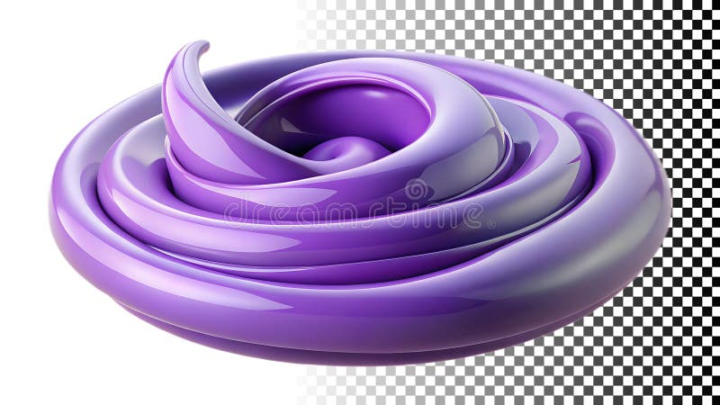 Purple Swirl Shape, Glossy Swirl, Abstract Swirl, Fluid Shape, Modern ...