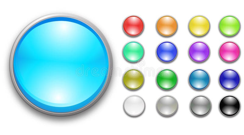 Glossy rainbow web buttons stock vector. Illustration of artistic - 2963590