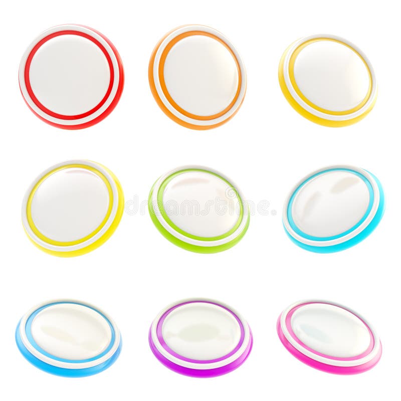 Glossy rainbow web buttons stock vector. Illustration of artistic - 2963590