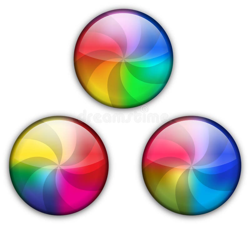 Glossy rainbow web buttons stock vector. Illustration of artistic - 2963590