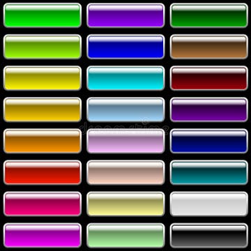Glossy Rectangular Varicolored Buttons Stock Illustrations – 2 Glossy ...