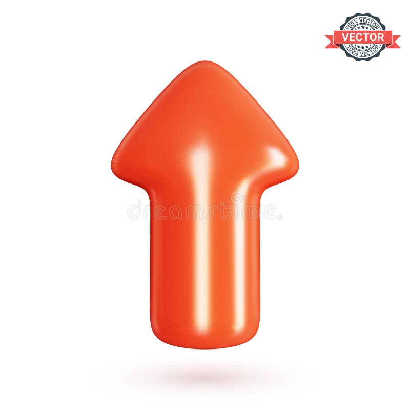 Right Arrow Icon. Glossy Red Button. Vector Illustration Stock Vector ...