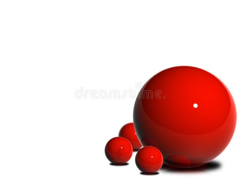 Glossy Red Balls stock illustration. Illustration of huge - 7495226