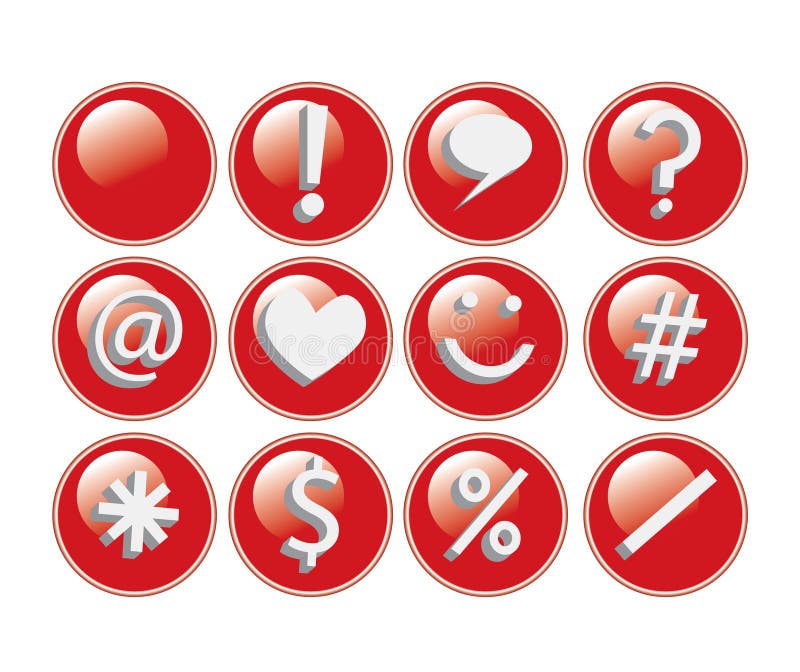 Punctuation marks icons stock vector. Illustration of element - 35263920