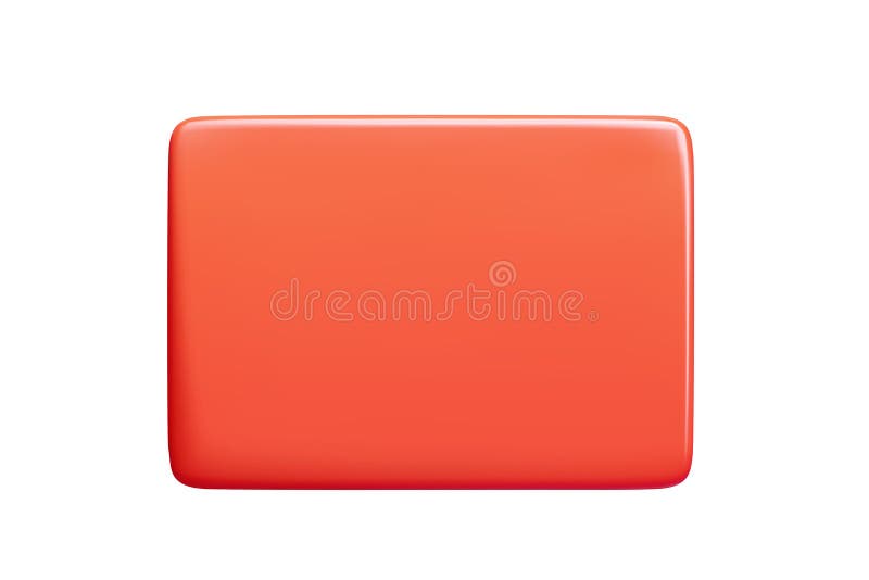 Glossy Red Colored Rectangular Text Banner 3d Vector Stock Illustration ...