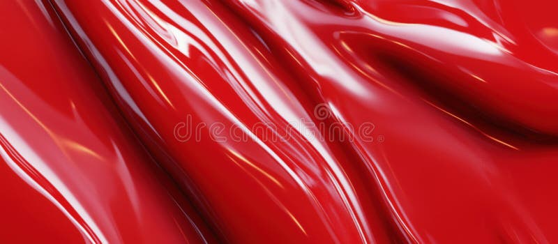 Glossy Red Fabric Texture with Flowing Waves and Reflections for Design ...