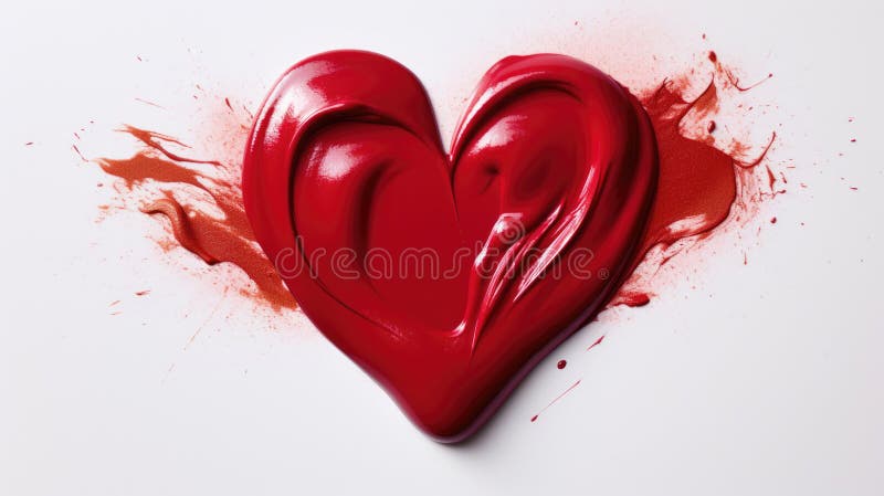 A Glossy Red Heart-shaped Texture Symbolizing Love and Passion Stock ...