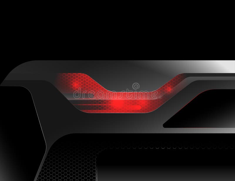 Glossy red lighting scene stock vector. Illustration of futuristic ...