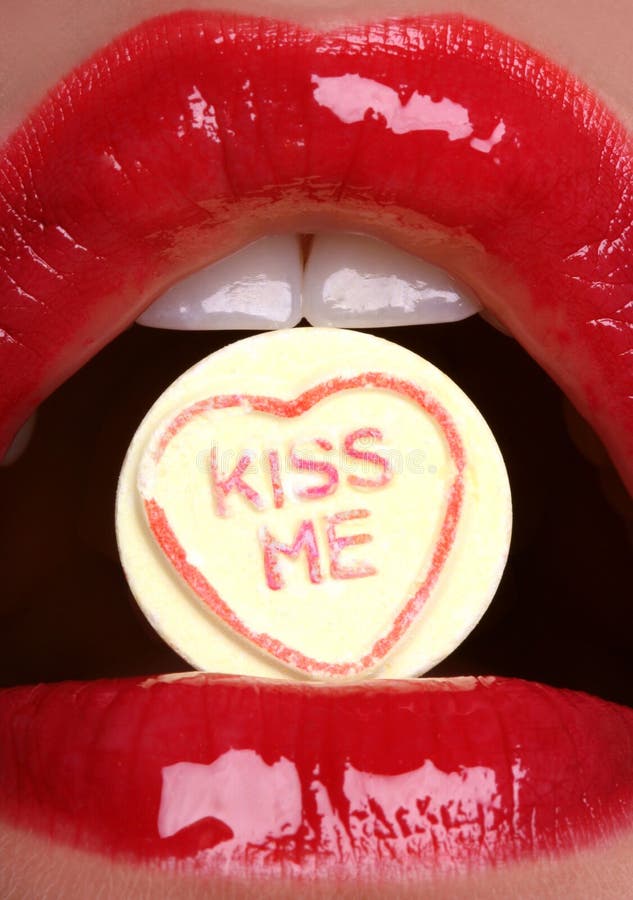Glossy Red Kiss Me Lips Royalty Free Stock Photo - Image: 29871435
