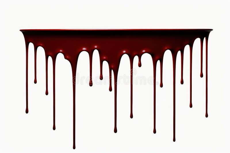 Glossy Red Liquid Dripping on a White Background Stock Illustration ...