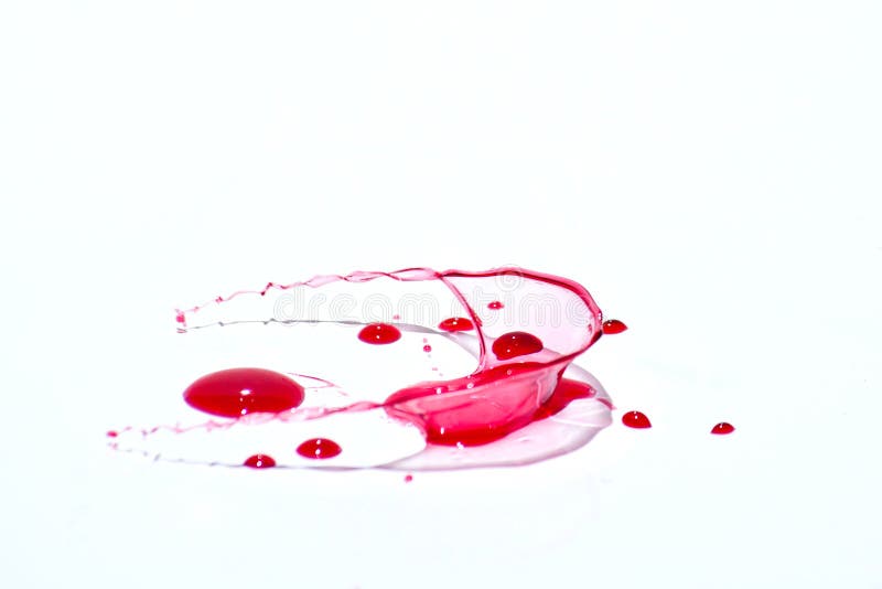 Glossy Red Liquid Droplets (splatters) Isolated On White Stock Image ...