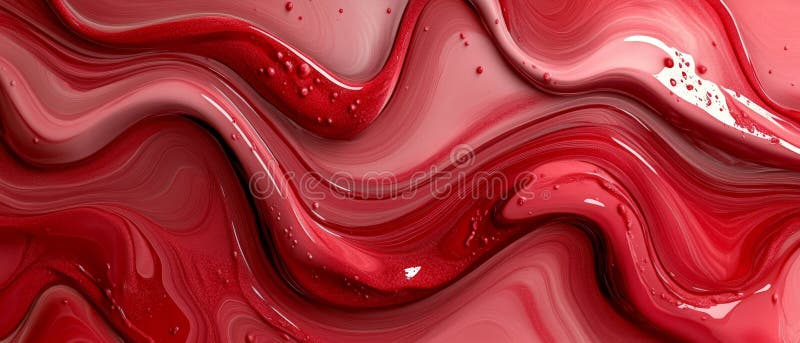 Glossy Red Liquid Swirl Background with Marbled Textures and Fluid ...
