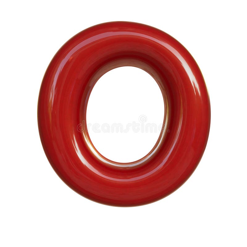 Glossy Red Paint Letter O. 3D Render of Bubble Font Stock Illustration ... Glossy Red Paint Letter O. 3D Render of Bubble Font Stock Illustration ...