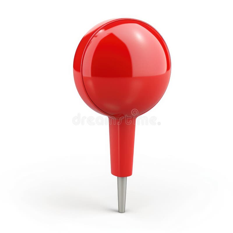 Red 3D Pushpin stock illustration. Illustration of rendering - 378906841