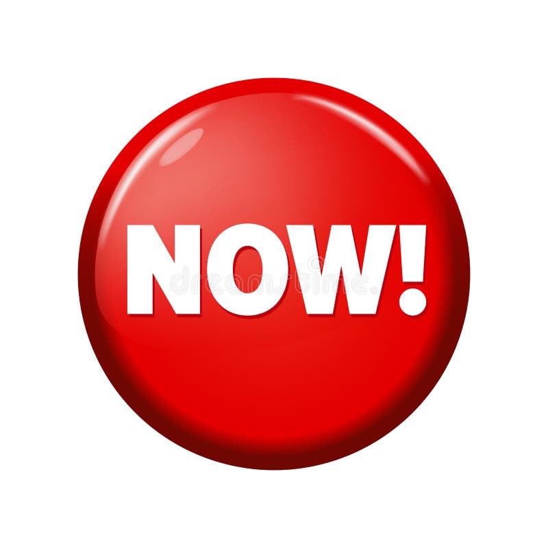 Glossy Red Round Button with Word `Press Here!` Stock Photo ...