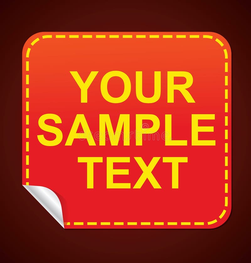 Glossy red sticker stock vector. Illustration of element - 31683023