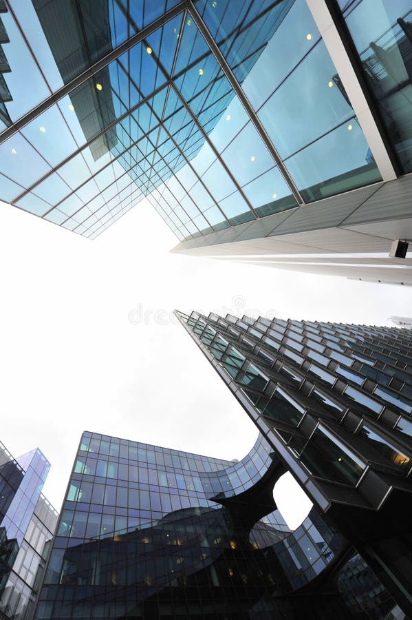 Glossy Reflecting Surfaces of Modern Buildings Stock Image - Image of ...