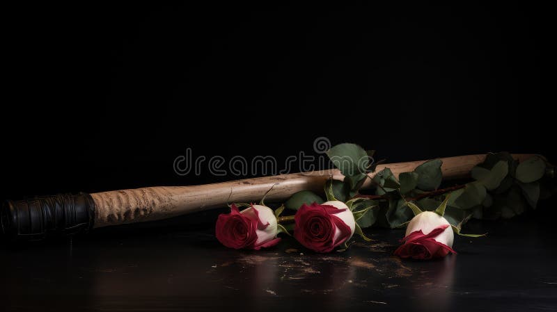 Glossy roses on black stock illustration. Illustration of keywords ...