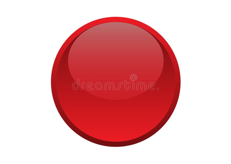 Set of 9 Glossy Round Colorful Buttons Isolated on White. Vector ...