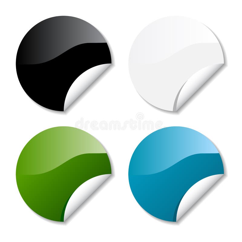 Blank stickers stock vector. Illustration of blank, collection - 39289715