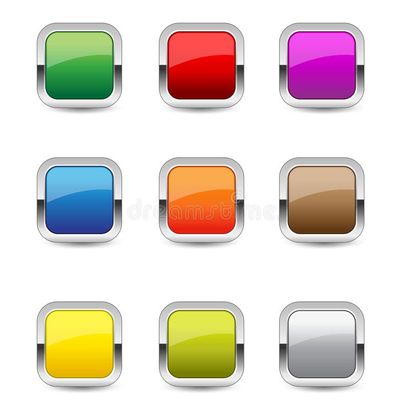 Glossy Rounded Rectangular Buttons Stock Vector - Illustration of group ... Glossy Rounded Rectangular Buttons Stock Vector - Illustration of group ...