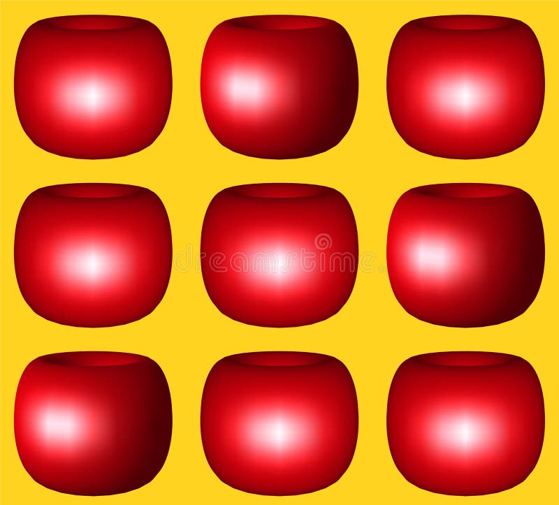 Glossy rows of redÂ apples stock illustration. Illustration of halved ...