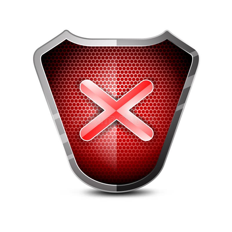 Glossy Shield Negative Symbol Stock Illustrations – 28 Glossy Shield ...