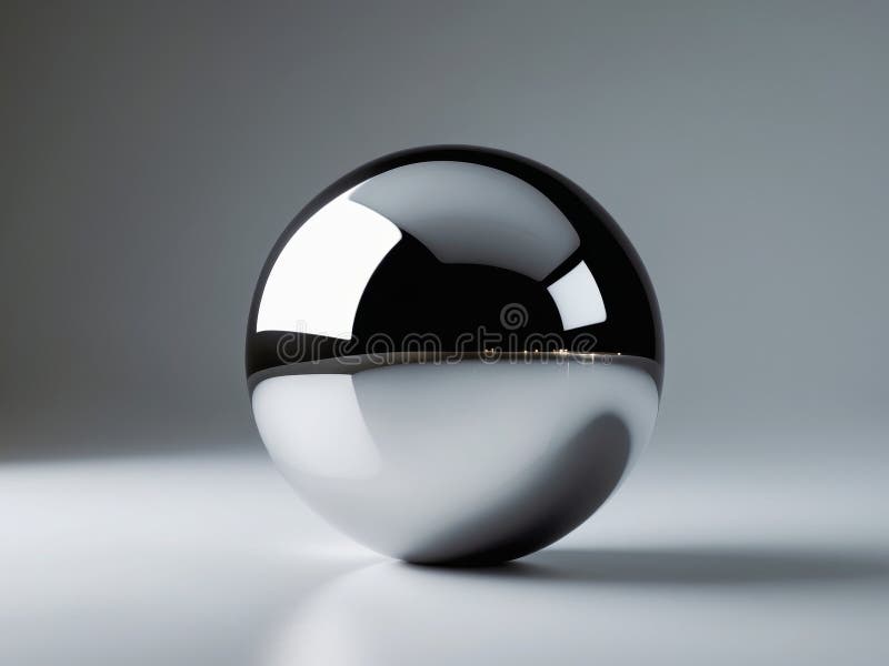 Glossy Sphere. a Study in Reflection, Light, and Shadow on a Minimalist ...